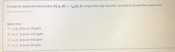 Solved Implement the function F(A,B,C)-AB+A'B'+Cas sum of | Chegg.com