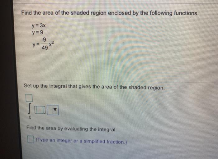 Solved Find the area of the shaded region enclosed by the | Chegg.com