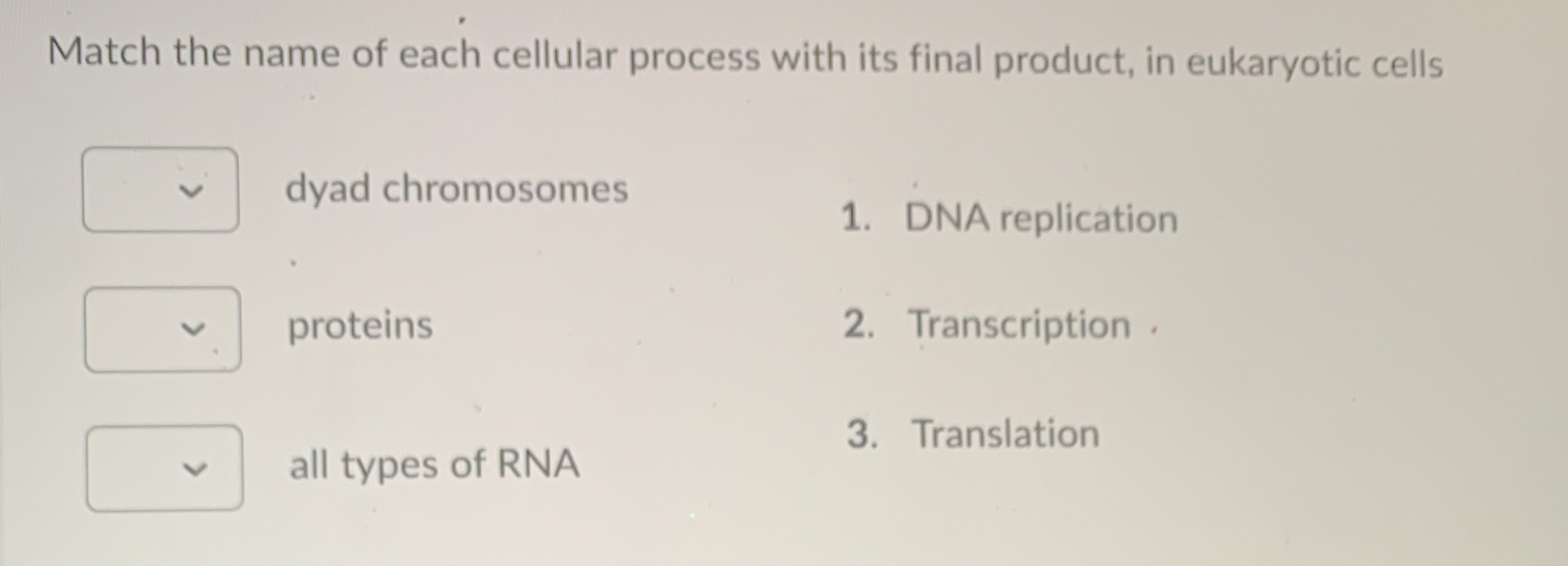High Quality SOLUTION Match the name of each cellular process with its | Chegg.com