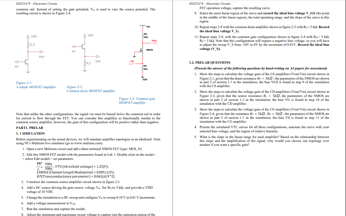 Can you show me the way you setup the circuit for the | Chegg.com