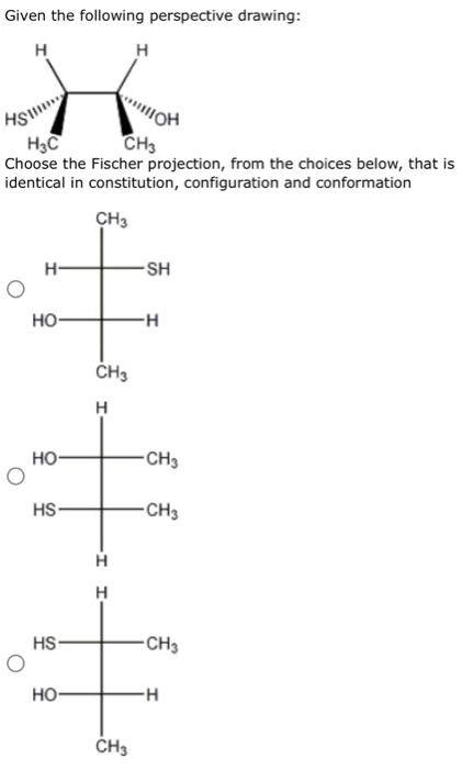 Solved Given the following Newman projection: Choose the | Chegg.com
