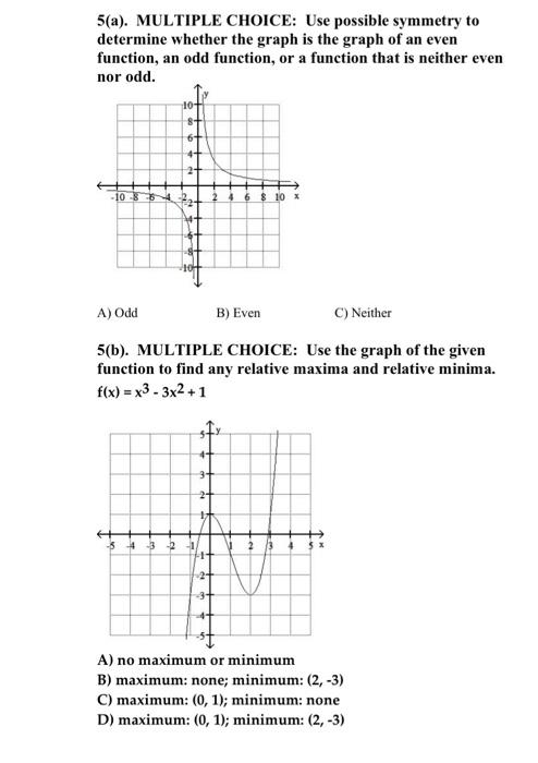 Solved 5(a). MULTIPLE CHOICE: Use possible symmetry to | Chegg.com