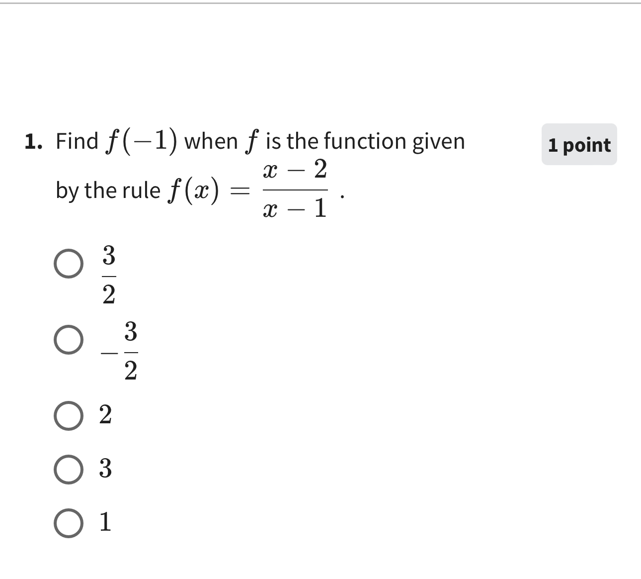 Solved Find f(-1) ﻿when f ﻿is the function given by the rule | Chegg.com