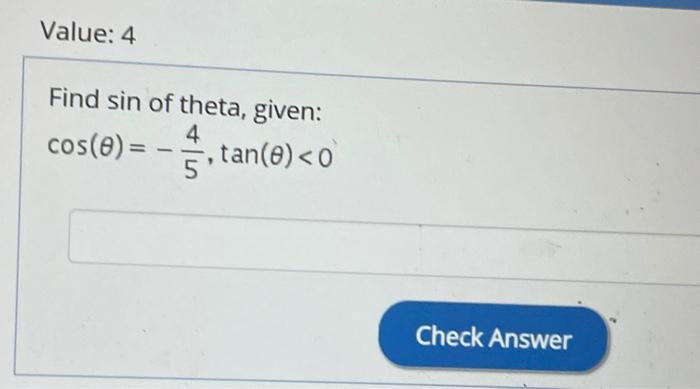 Solved Practice Problem 25 Value: 4 Find two values of | Chegg.com