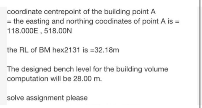 Solved solve the Coordinates (Eastings and Northings) of the | Chegg.com