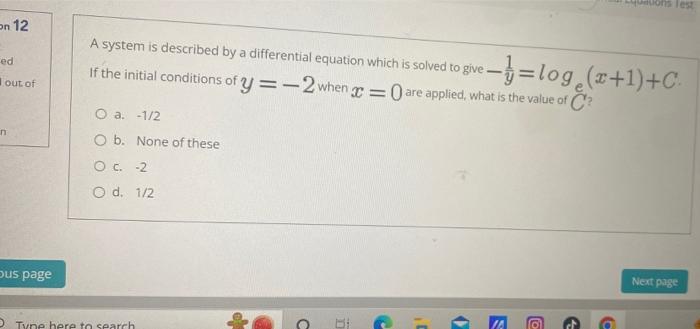 Solved A system is described by a differential equation | Chegg.com