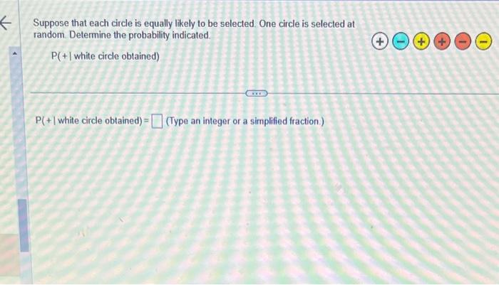 Solved Suppose that each circle is equally likely to be | Chegg.com
