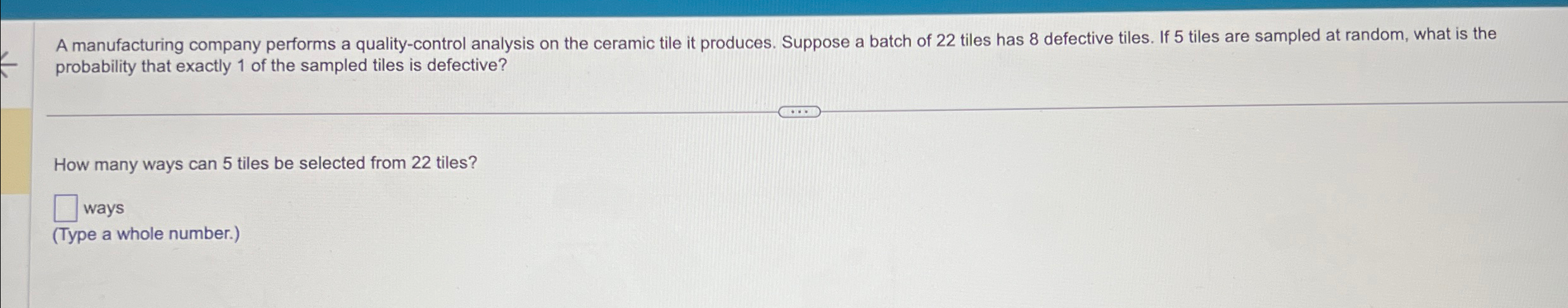Solved A manufacturing company performs a quality-control | Chegg.com