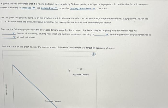Solved 3. Changes in the money supply The following graph | Chegg.com