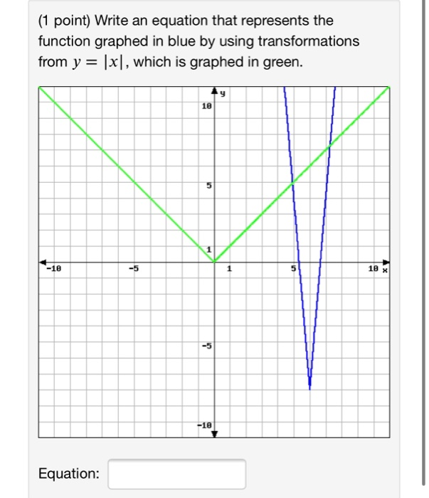 Solved 1 Point Write An Equation That Represents The