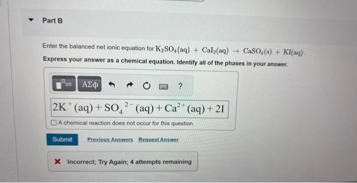 Solved Enter the balanced complete ionic equation for | Chegg.com
