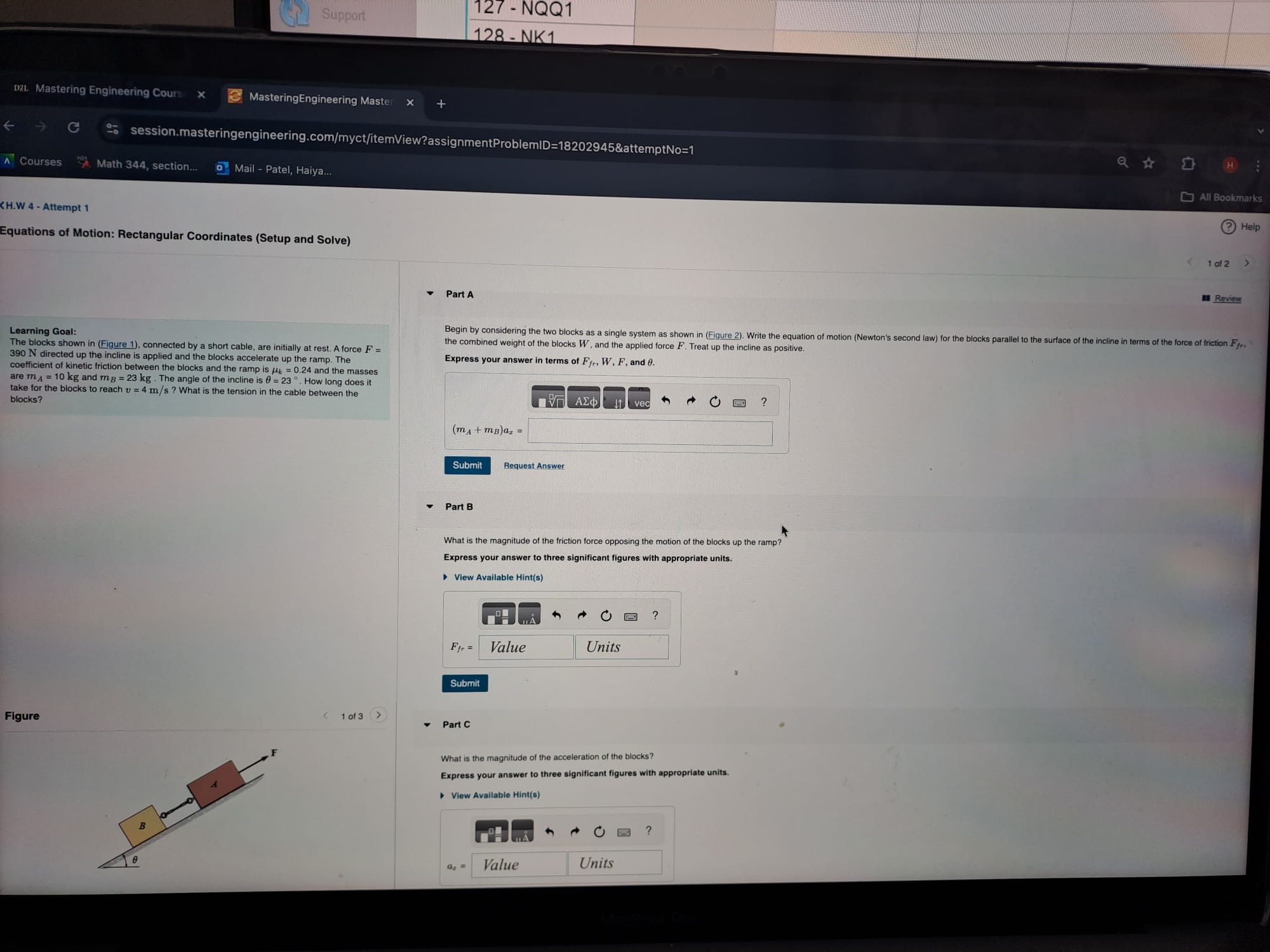 Solved Equations of Motion: Rectangular Coordinates (Setup | Chegg.com