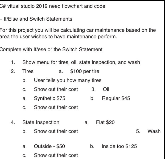 Solved C# vitual studio 2019 need flowchart and code - | Chegg.com