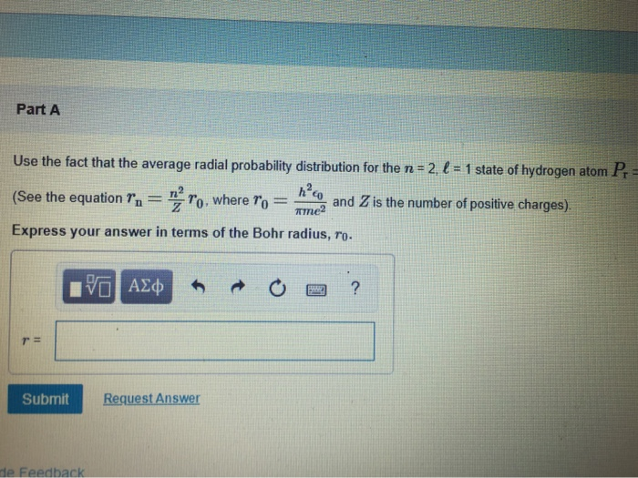 Solved Part A Ofnd The Most Probable Distance R From The
