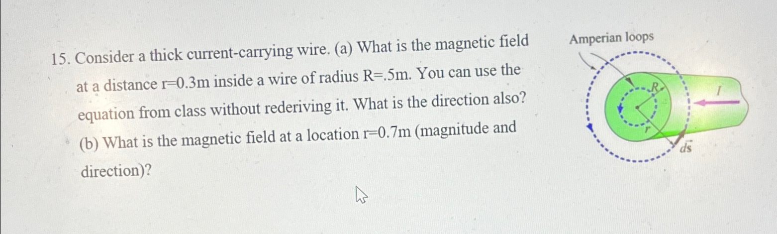 Solved Consider a thick current-carrying wire. (a) ﻿What is | Chegg.com