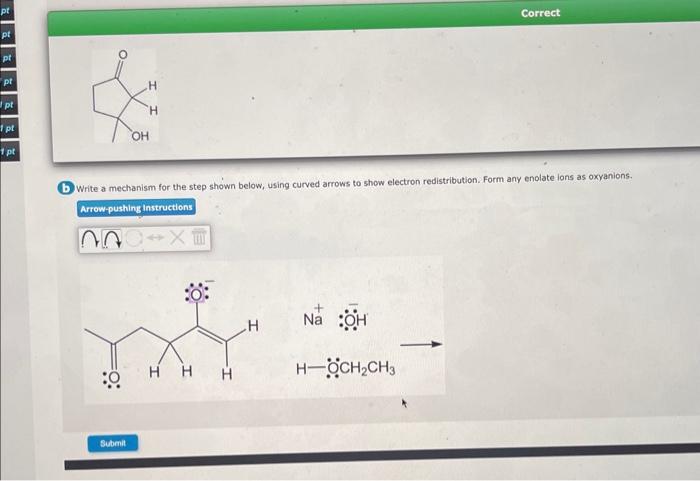Write a mechanism for the step shown below, using | Chegg.com