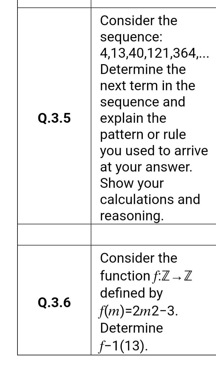 Solved Q.3.5Q.3.6Consider | Chegg.com