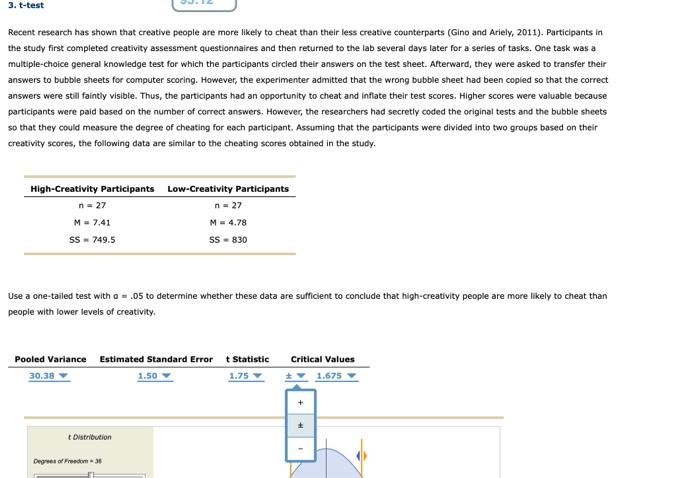 Solved Recent research has shown that creative people are | Chegg.com