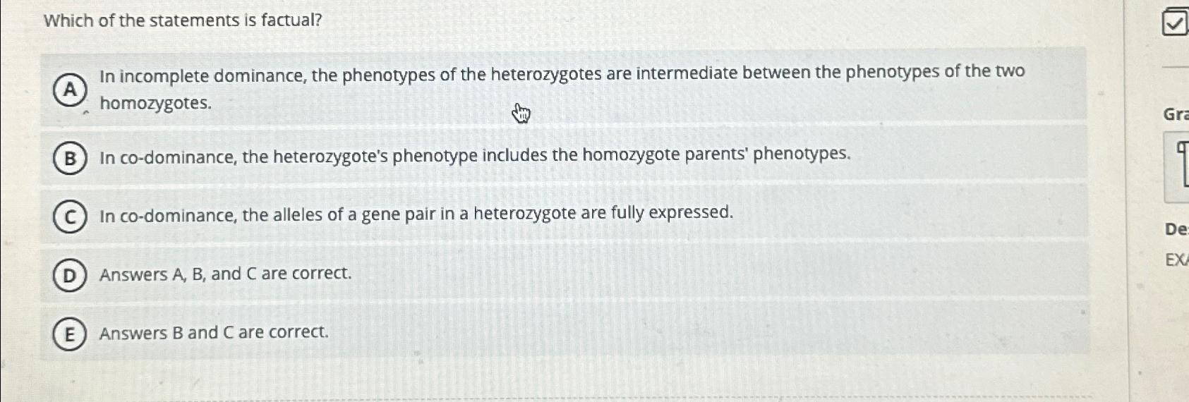 Solved Which of the statements is factual?In incomplete | Chegg.com