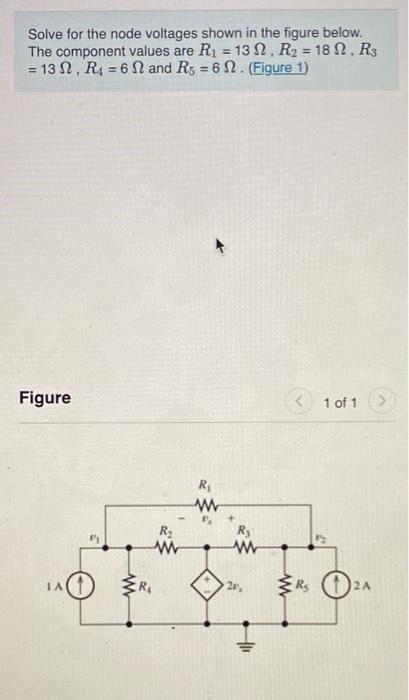 Solved Solve for the node voltages shown in the figure | Chegg.com