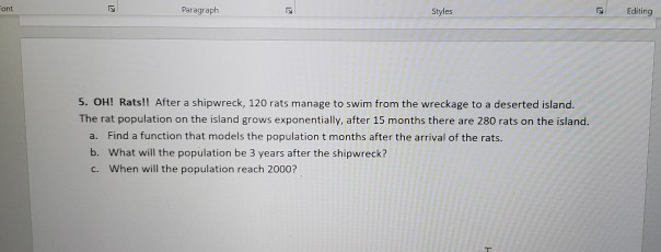 Solved Fant Paragraph 2 Styles Editing 5. OH! Rats!! After a | Chegg.com