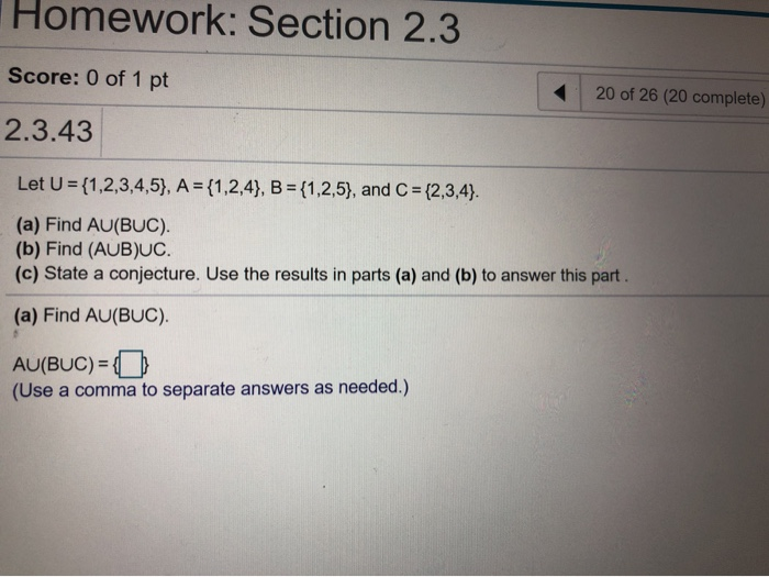 Solved Homework Section 2 3 Score 0 Of 1 Pt 20 Of 26 20