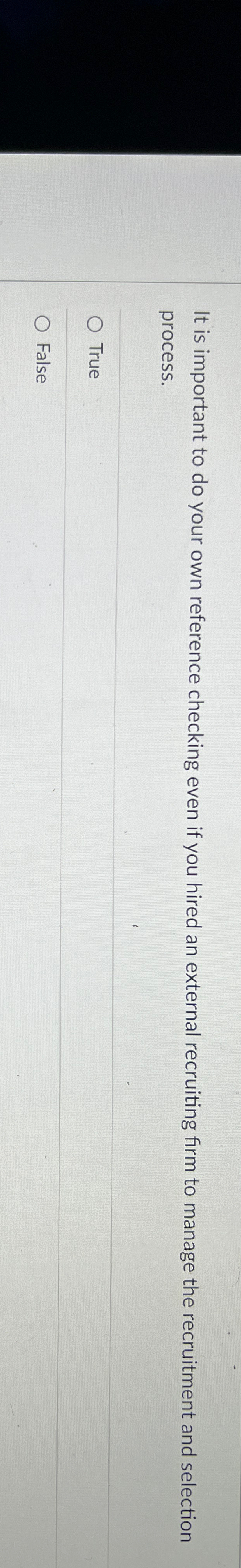 Solved It is important to do your own reference checking | Chegg.com