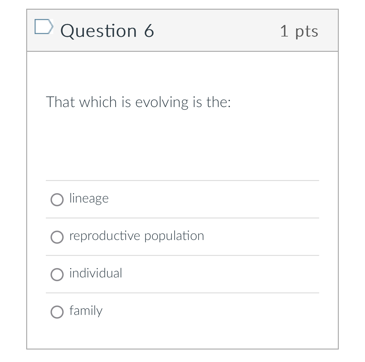 Solved Question 61 ﻿ptsThat which is evolving is | Chegg.com
