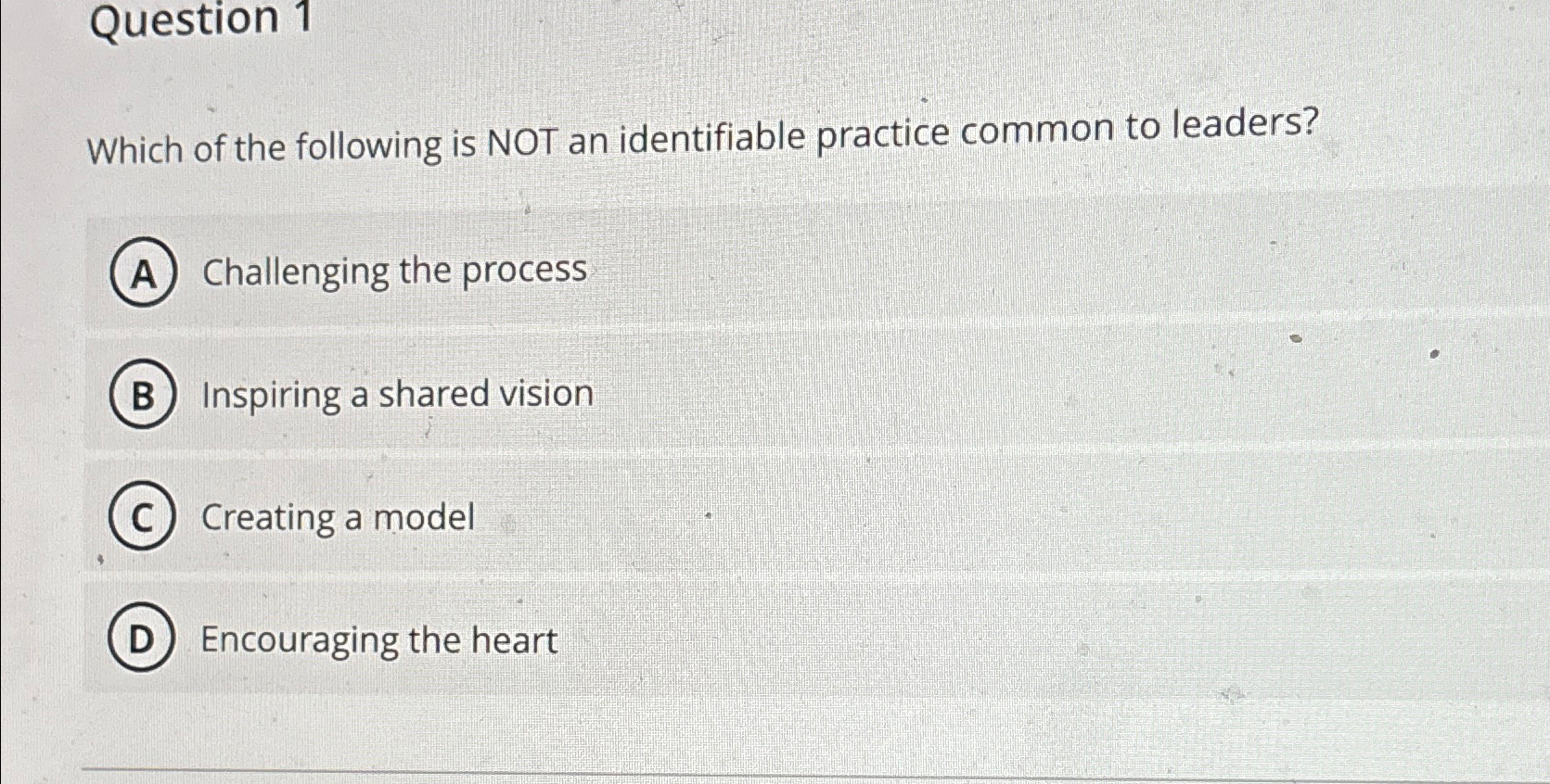 Solved Question 1Which of the following is NOT an | Chegg.com