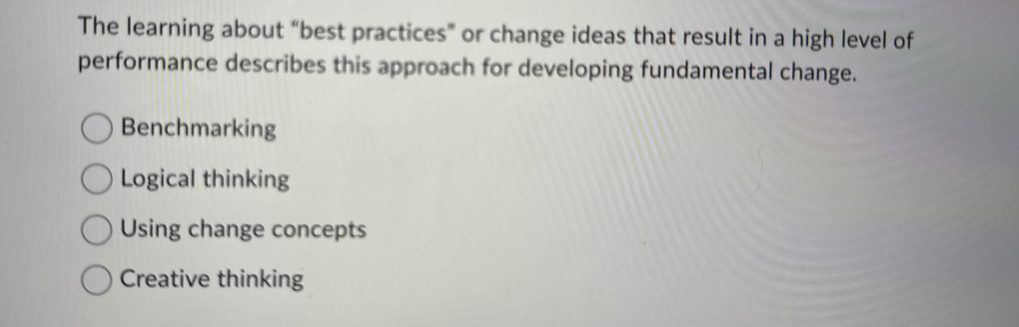 Solved The learning about "best practices" or change ideas | Chegg.com