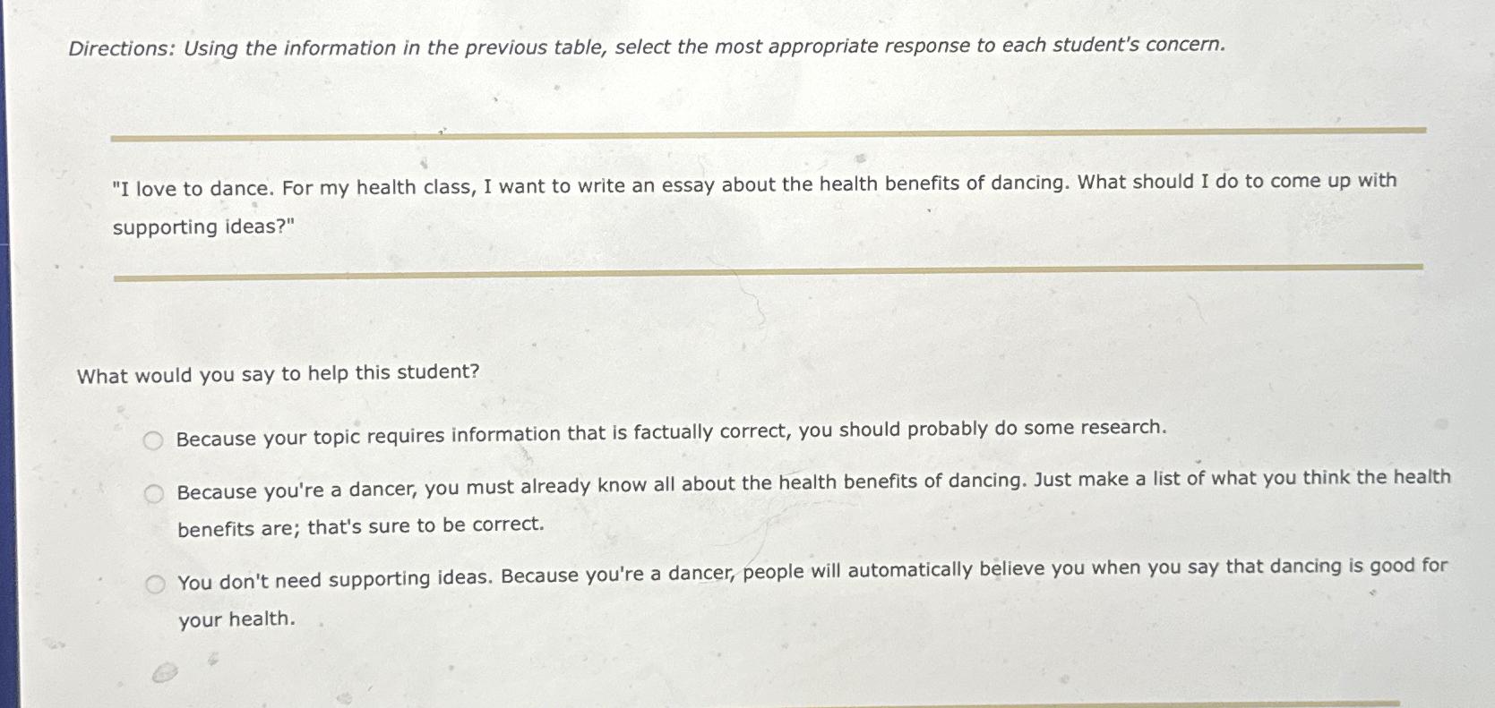 Solved Directions: Using the information in the previous | Chegg.com