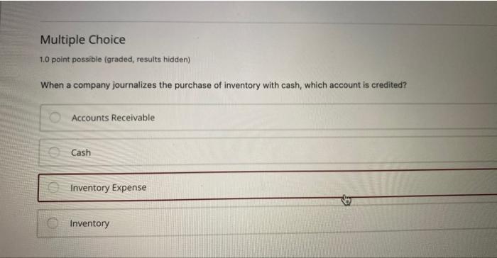 Solved Multiple Choice 1.0 point possible (graded, results | Chegg.com