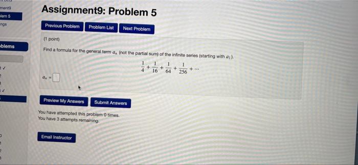 Solved mento sem ngs Problem List Assignment9: Problem 5 | Chegg.com