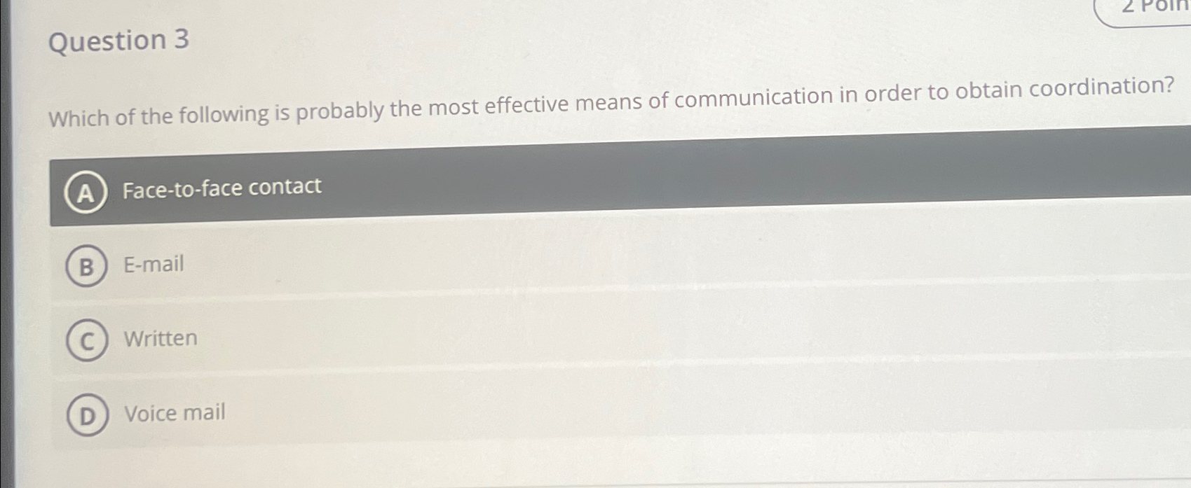 Solved Question 3Which of the following is probably the most | Chegg.com