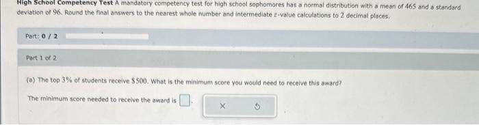Solved Aigh School Competency Test A mandatory competency | Chegg.com