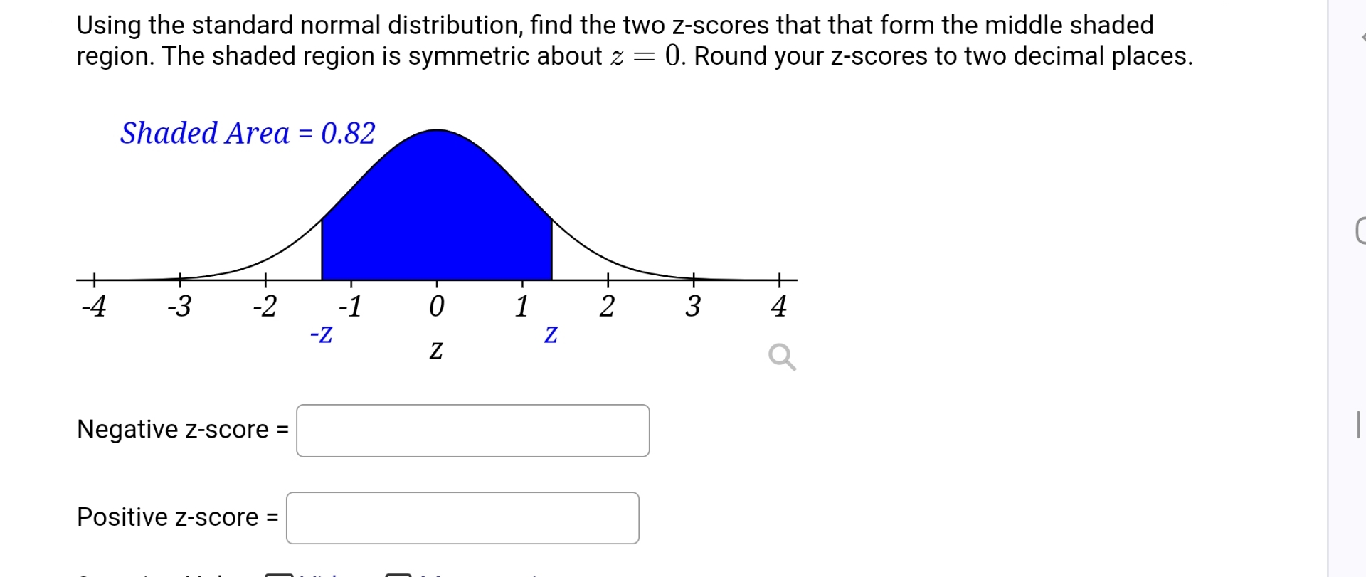 Solved Using the standard normal distribution, find the two | Chegg.com