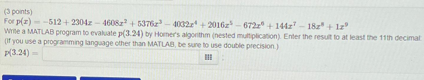 Solved (3 ﻿points)For | Chegg.com