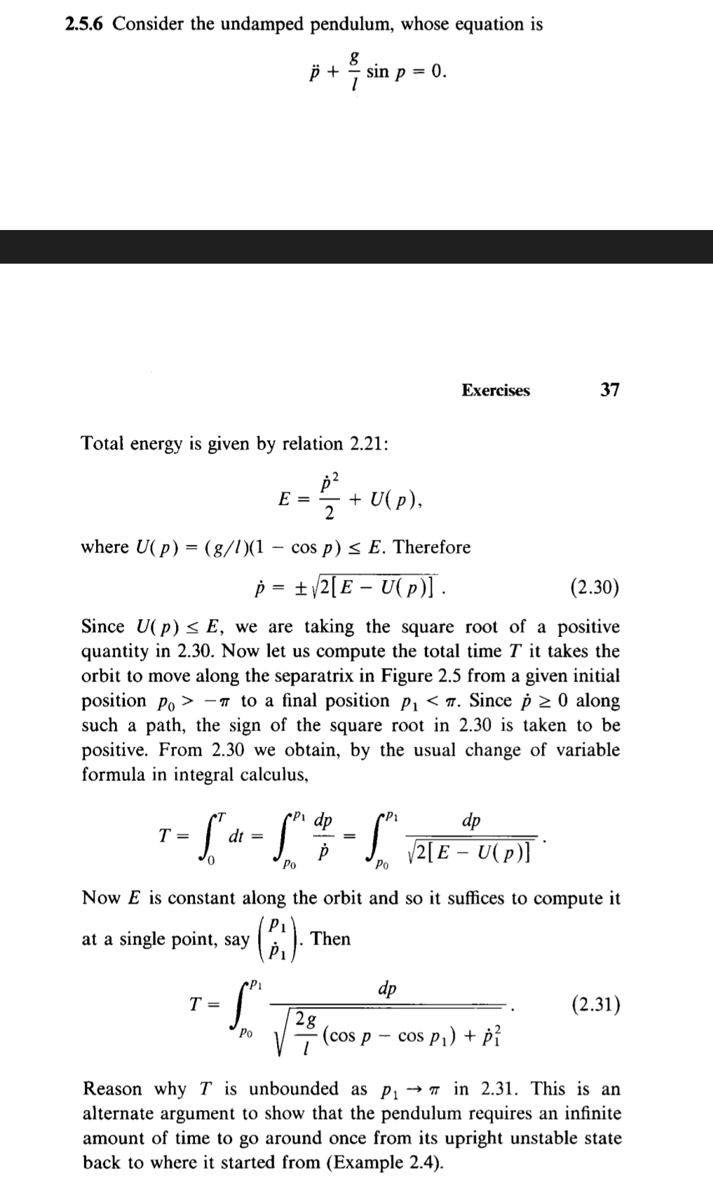 Solved 2.5.6 Consider the undamped pendulum, whose equation | Chegg.com