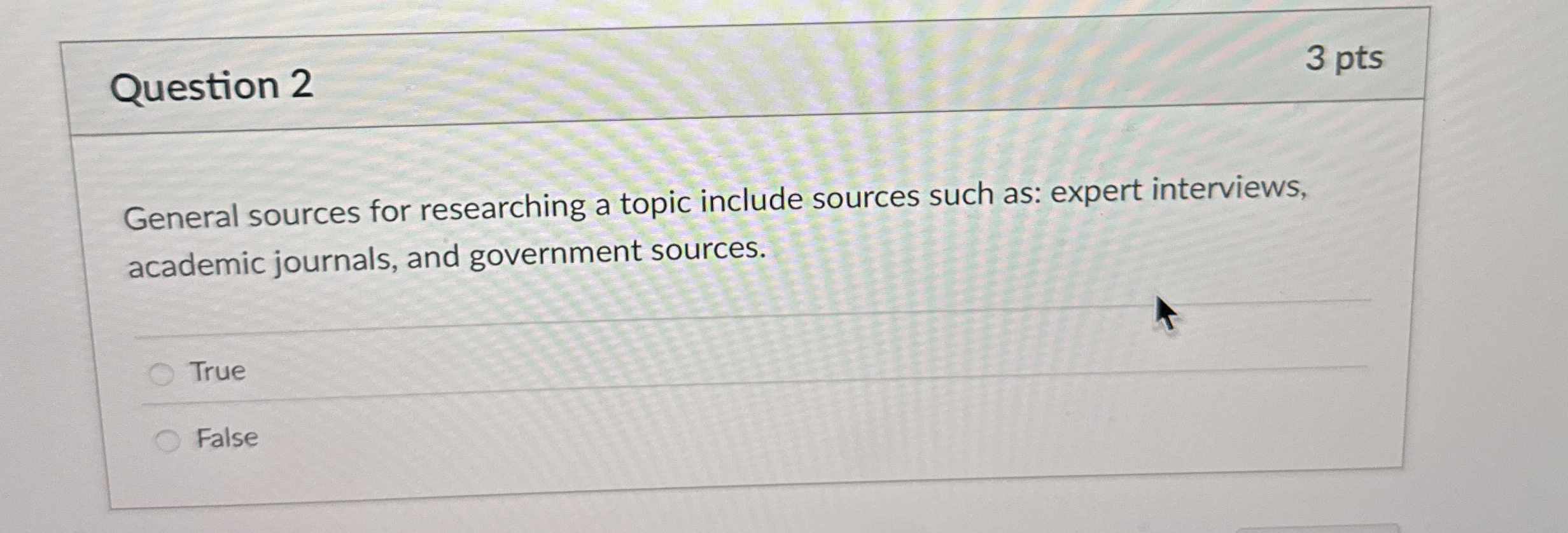 Solved Question 23 ﻿ptsGeneral sources for researching a | Chegg.com