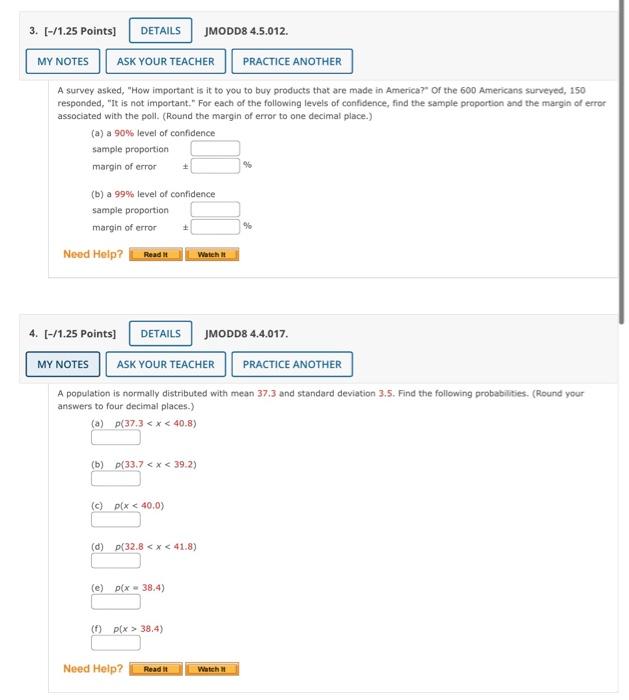 Solved 3. [-/1.25 Points) DETAILS JMODD8 4.5.012. MY NOTES | Chegg.com