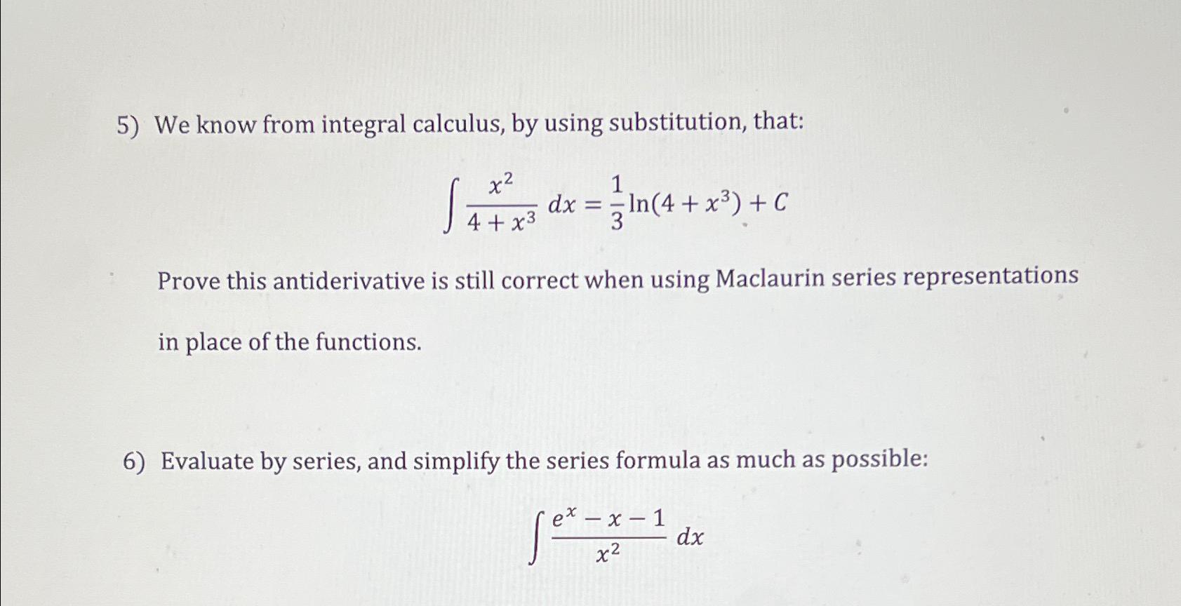 Solved We know from integral calculus, by using | Chegg.com