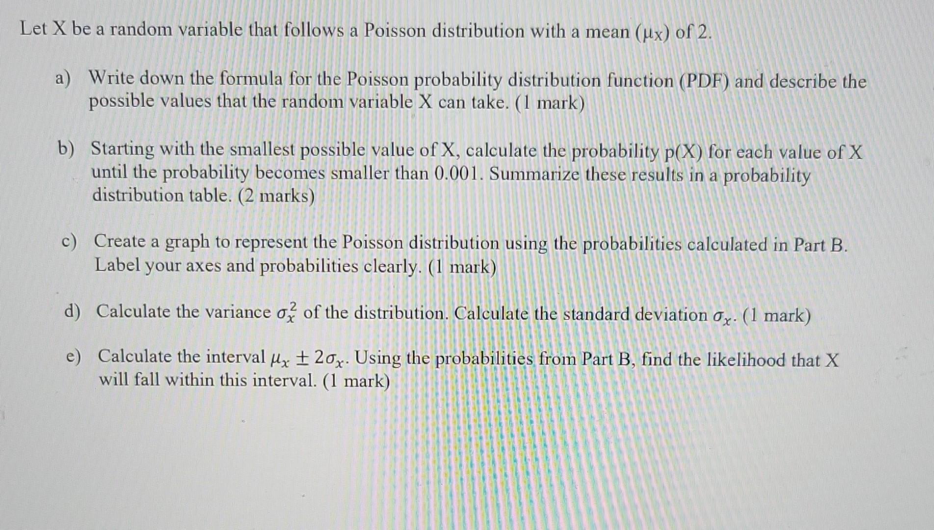 Solved Let X be a random variable that follows a Poisson | Chegg.com