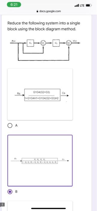 Solved 6:21 all LTE docs.google.com Reduce the following | Chegg.com