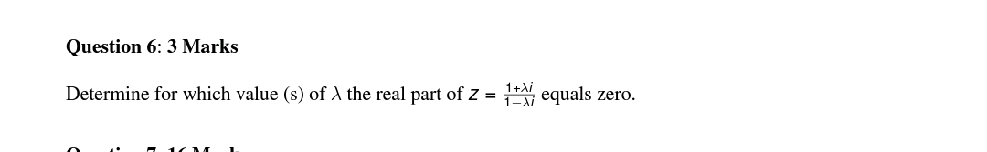 Solved Question 6: 3 ﻿MarksDetermine for which value (s) ﻿of | Chegg.com