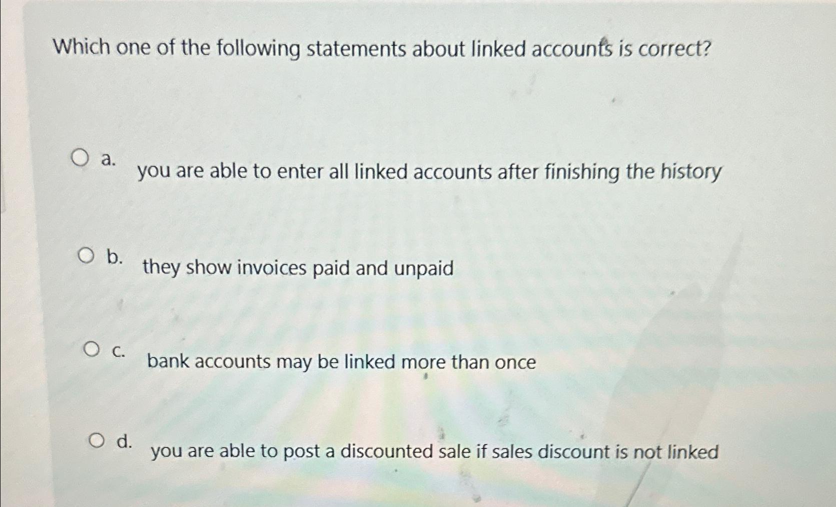 Solved Which one of the following statements about linked | Chegg.com