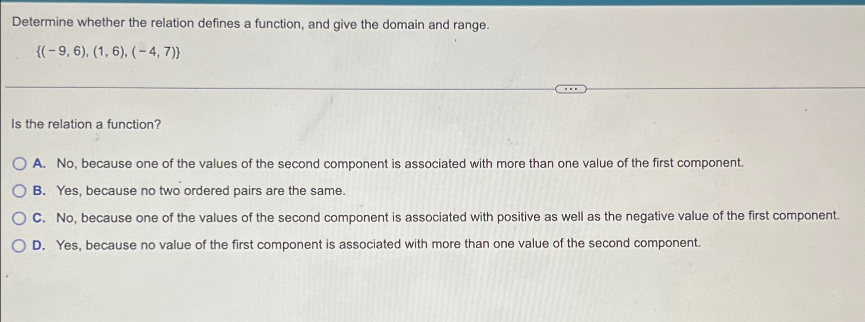 Solved Determine whether the relation defines a function, | Chegg.com