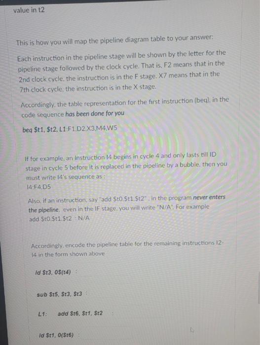Question 8 8 pts Show how the instructions in the | Chegg.com