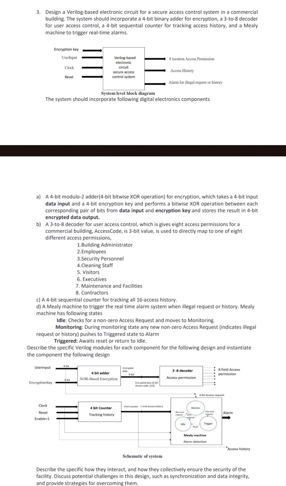Solved Design A Verilog Based Electronic For Solving The