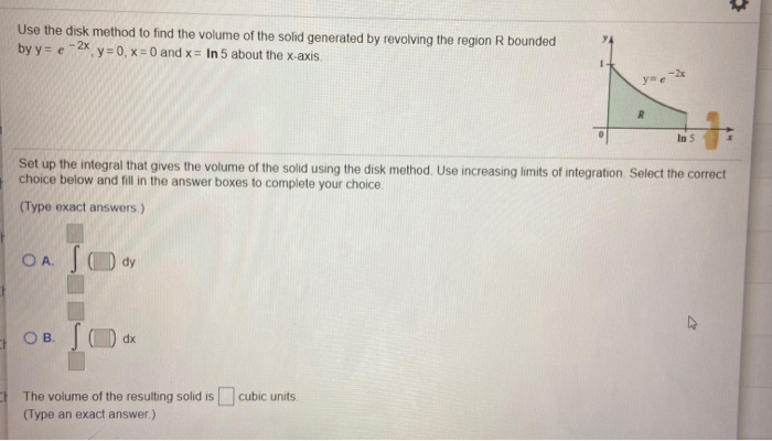 Solved 3 Use the disk method to find the volume of the solid | Chegg.com