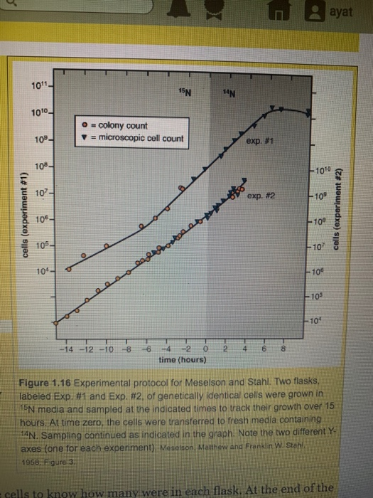Solved a ayat 1011 15N o = colony count = microscopic cell | Chegg.com